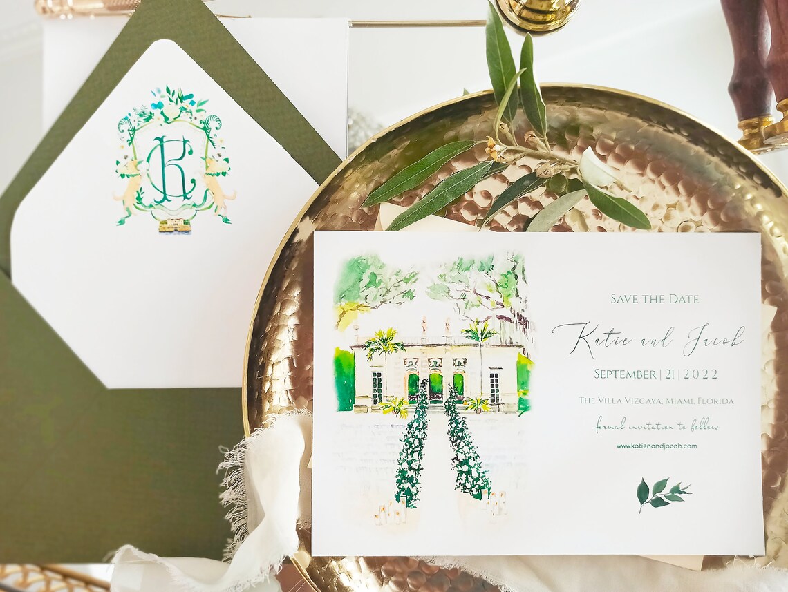 Custom Venue Illustration Wedding Hand Drawn Venue - Etsy