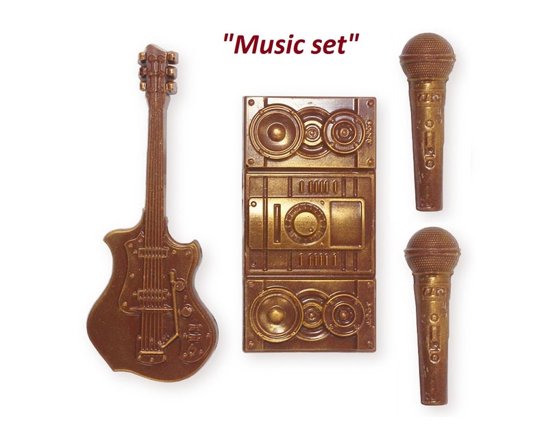 MUSICAL INTSRUMENTS CHOCOLATE Mold Music Set Candy Moulds | Etsy