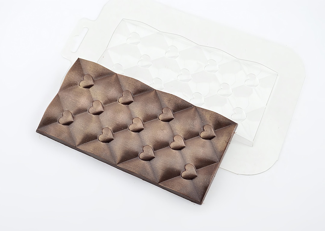 HEARTS PLASTIC MOLD Chocolate Bar Mold for Handmade Chocolate,chocolate ...