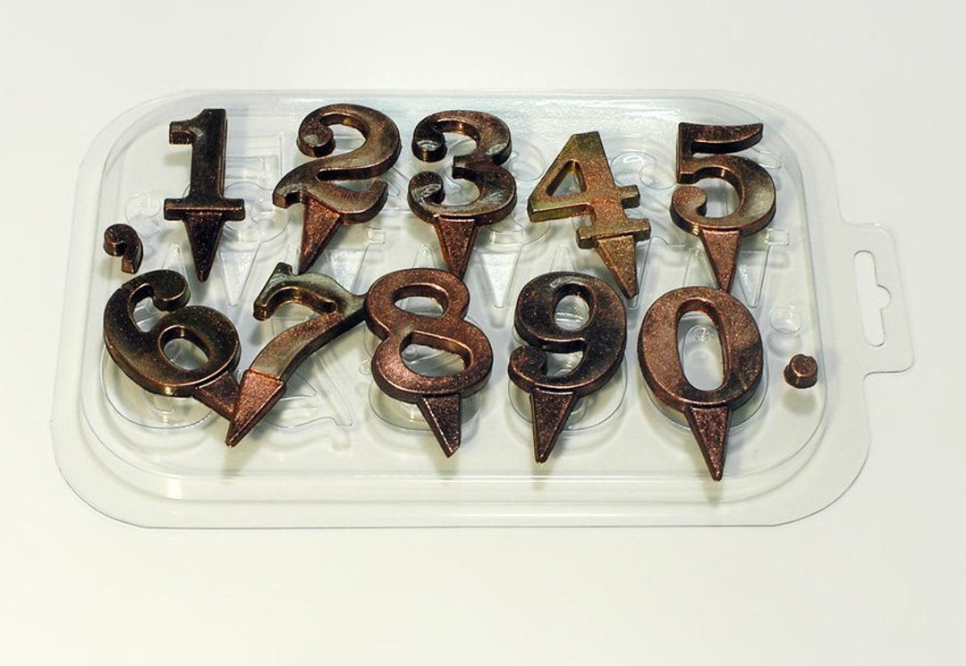 Chocolate Mold Alphabet Letters Mold Numbers Chocolate Bar Mold for ...