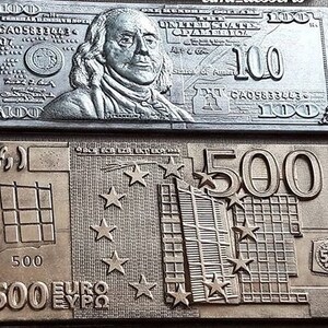BANKNOTE 500 EUROS PLASTIC Molds Chocolate Bar Mold for Handmade ...