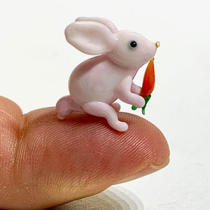 Little Rabbit Bunny Murano Glass Animal Lampworked in Venice - Etsy