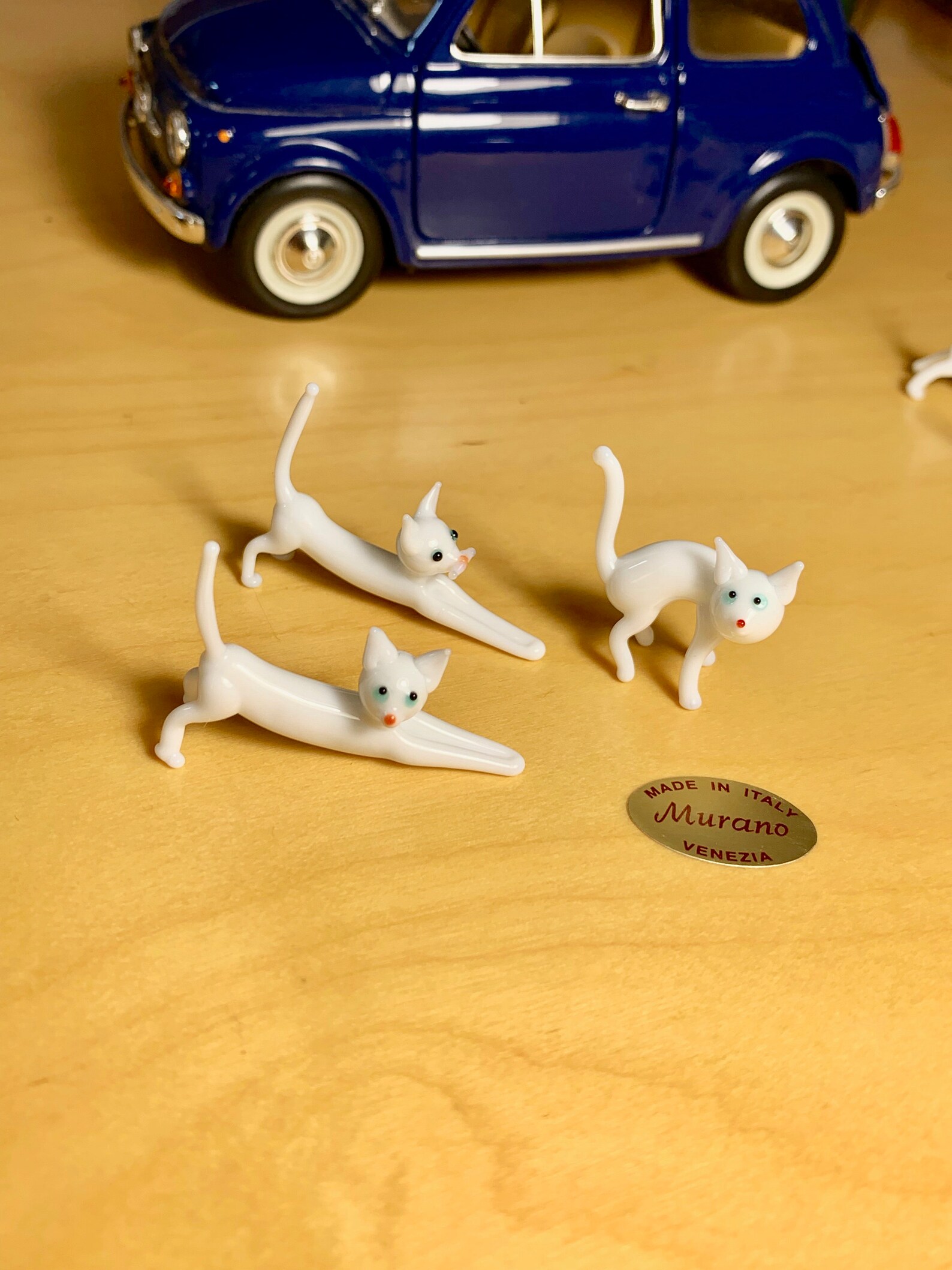 Three Cute Kittens Little Clowder of White Cats Tiny | Etsy
