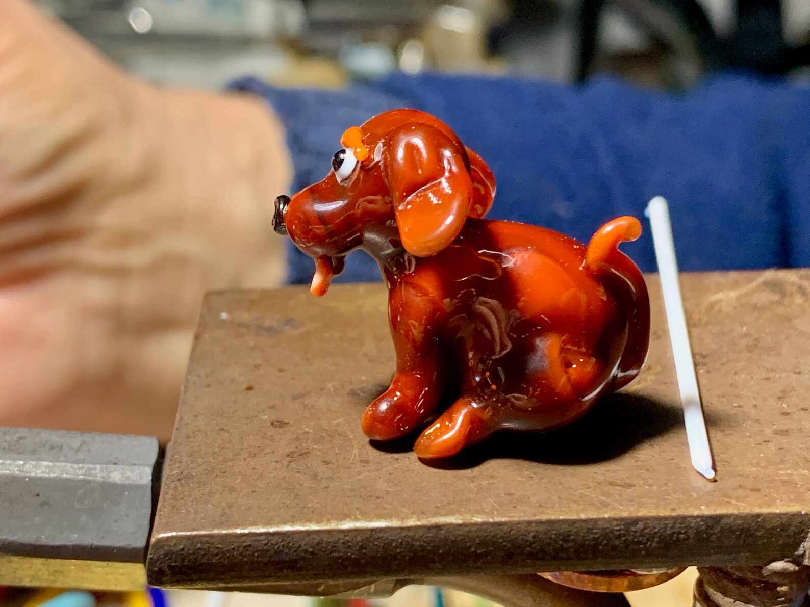 Puppy Gift for Dog Lovers, Murano Glass Tiny Figurine Lampworked in ...