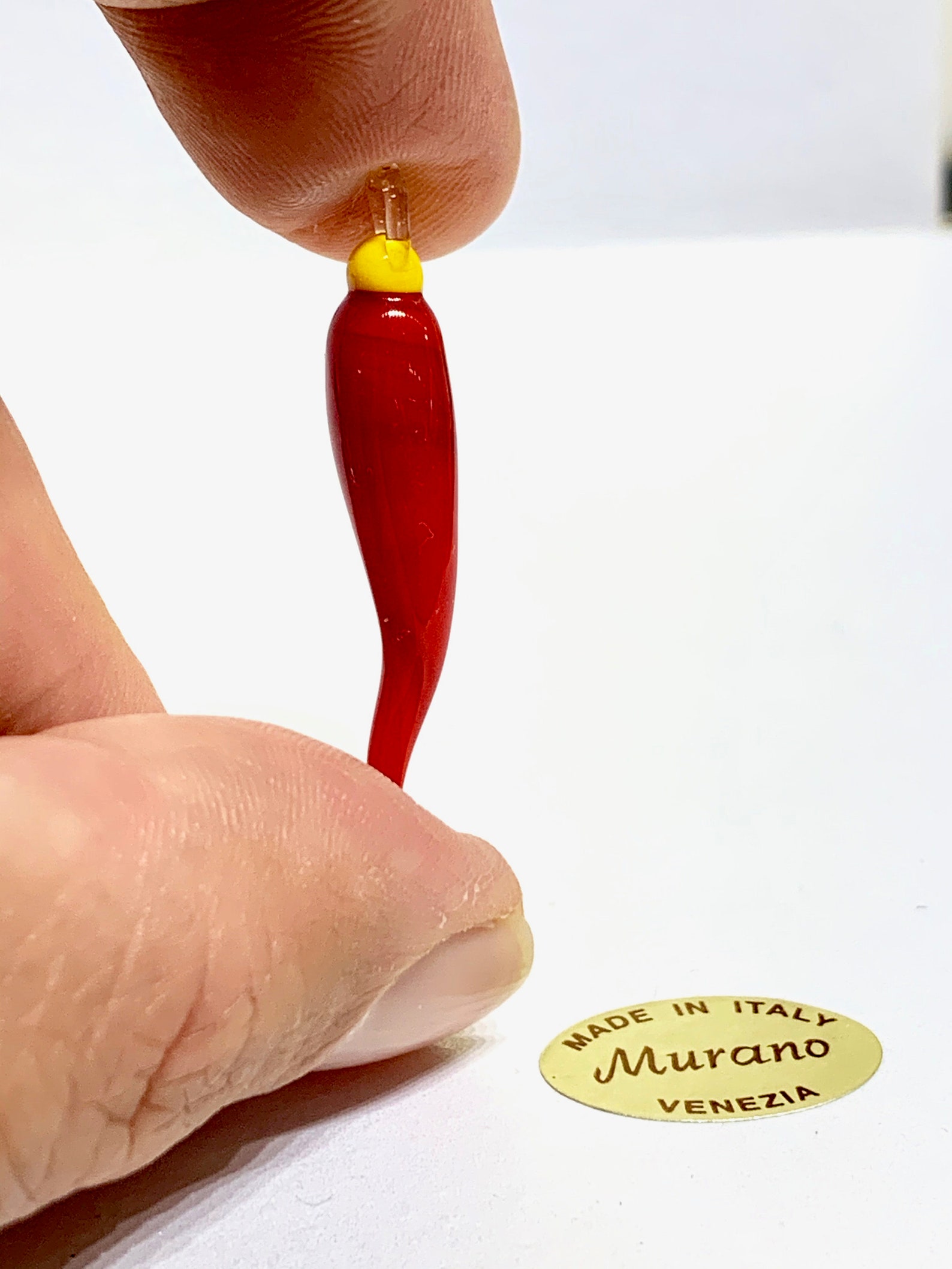 Cornicello, Genuine Italian Lucky Horn, Murano Glass Traditional ...