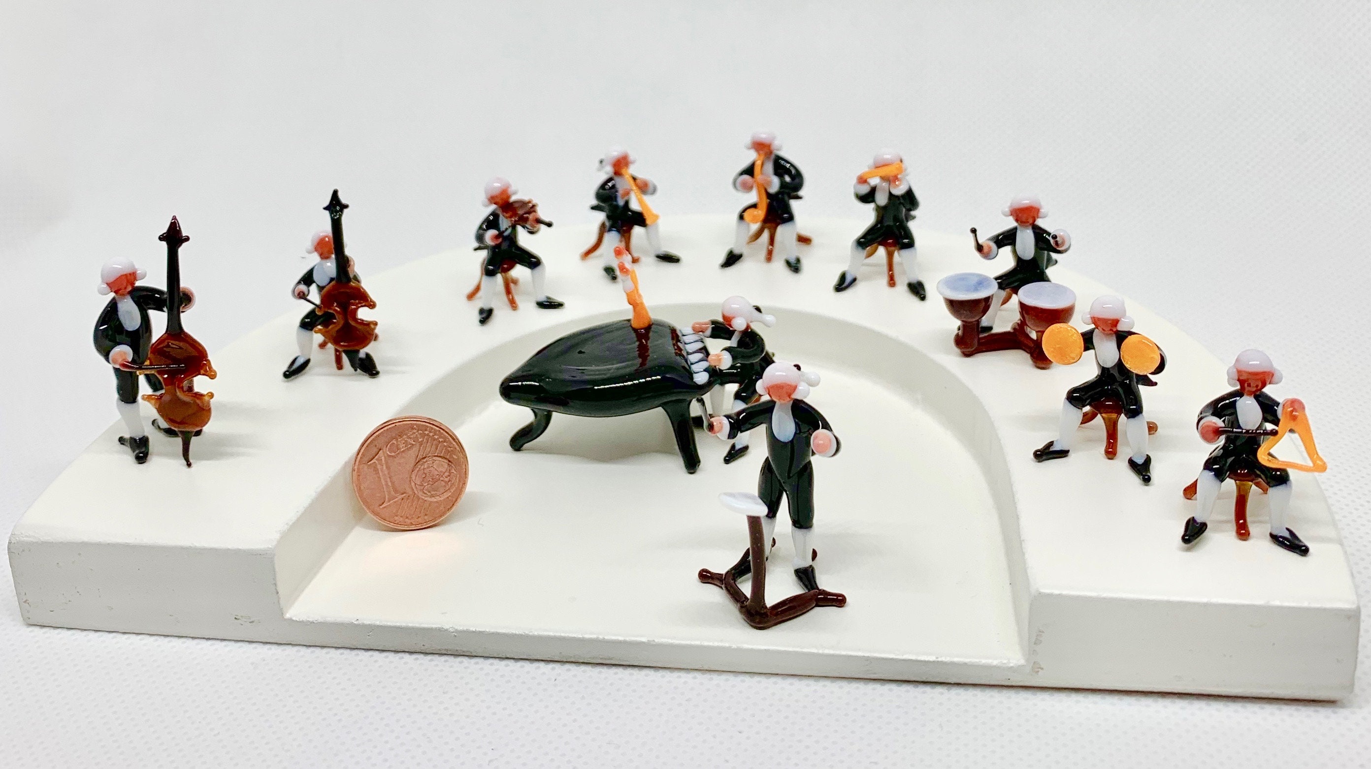 Whole Orchestra musicians miniatures. Murano glass concert | Etsy