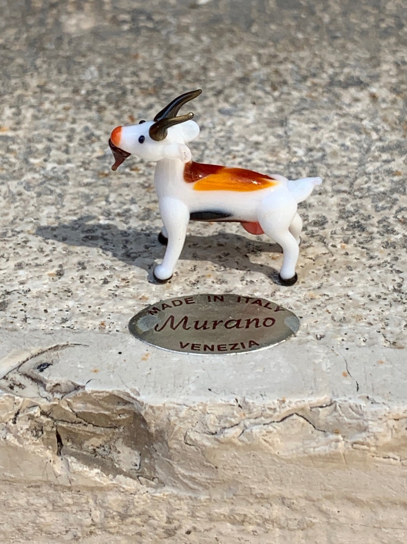 Goat Figurine Murano Glass Miniature Lampworked in Venice - Etsy
