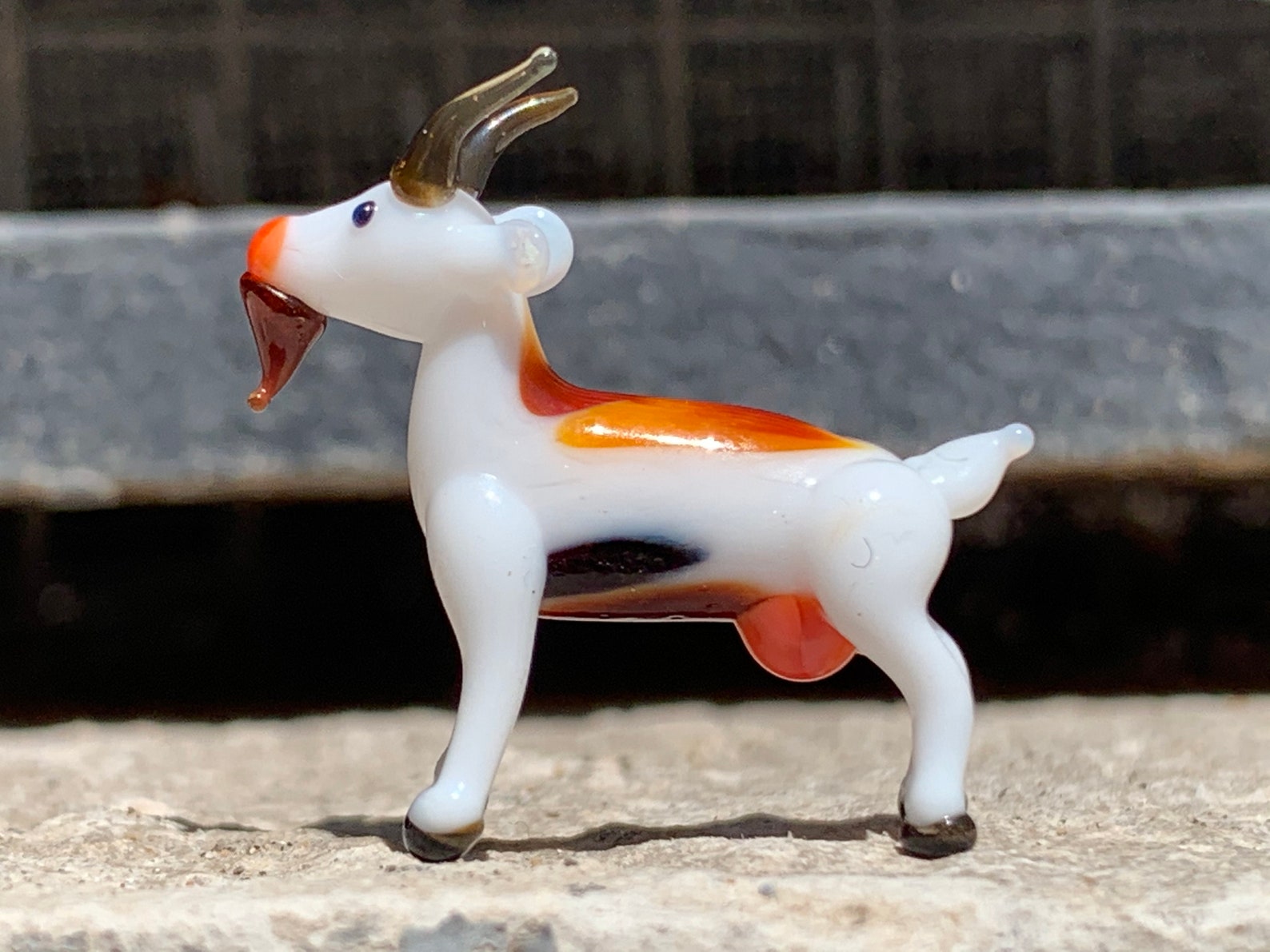 Goat Figurine Murano Glass Miniature Lampworked in Venice - Etsy