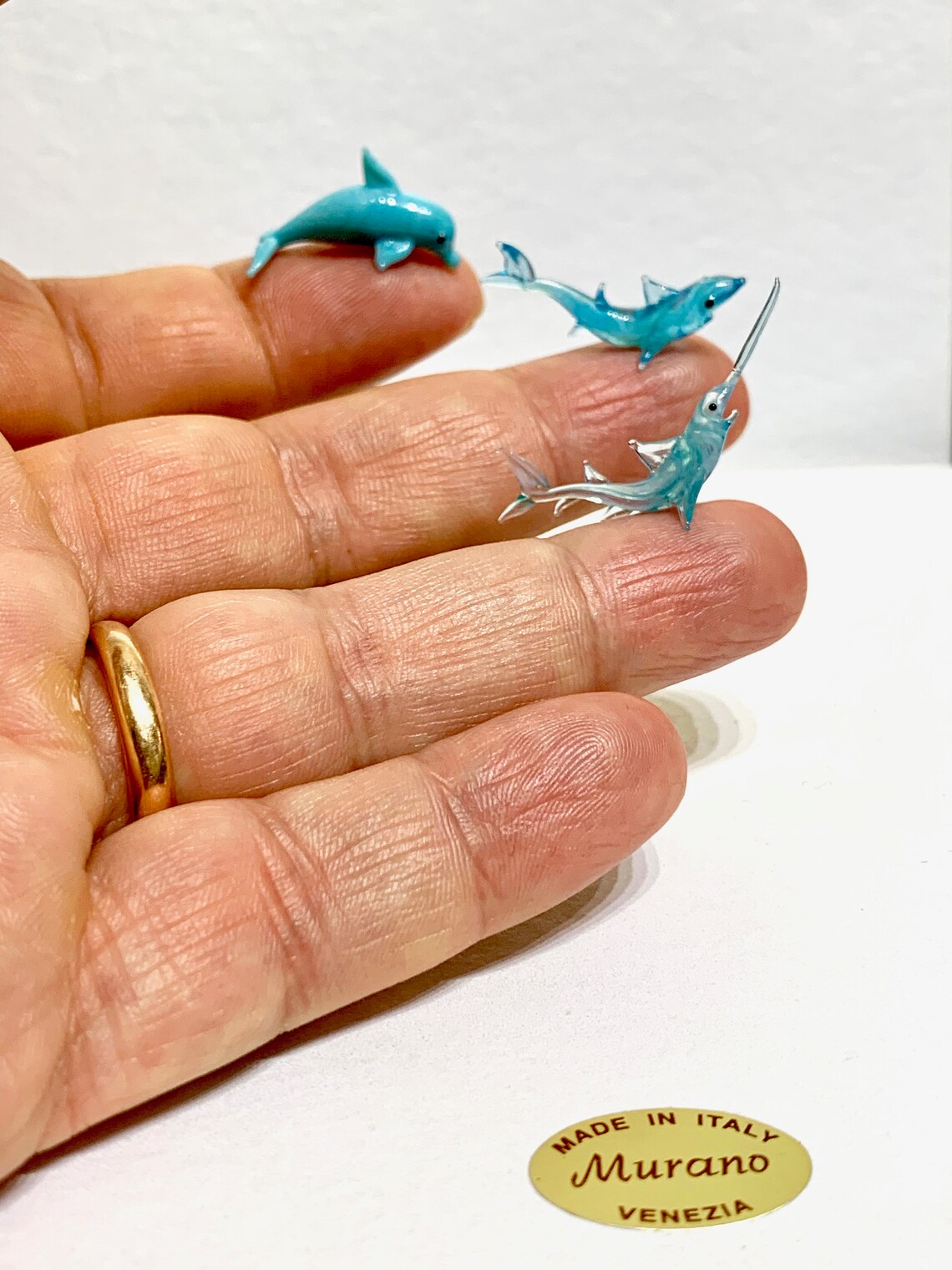 Swordfish Miniature Murano Glass Micro Figurine Lampworked in | Etsy