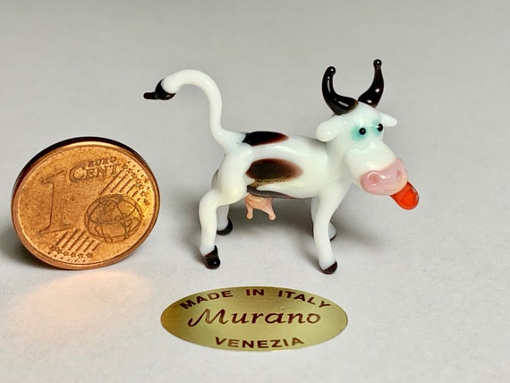 Cute Cow Murano Glass Miniature Made in Venice by Umberto | Etsy