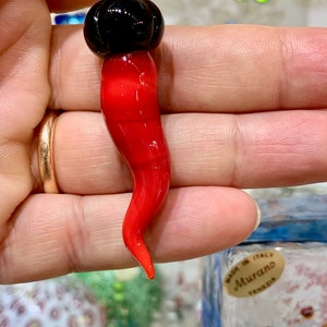 Genuine Italian Lucky Horn, Murano Glass Cornicello, Traditional ...