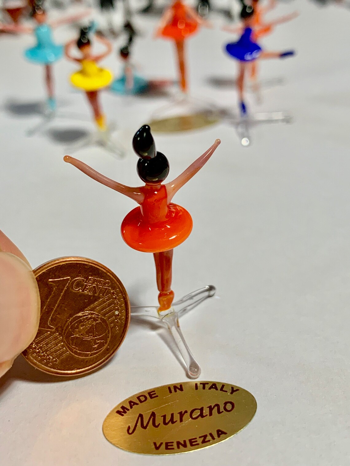 Dancing Ballerina Figurine Genuine Murano Glass Dancer Made - Etsy