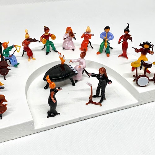 Whole Orchestra Musicians Miniatures. Murano Glass Concert - Etsy