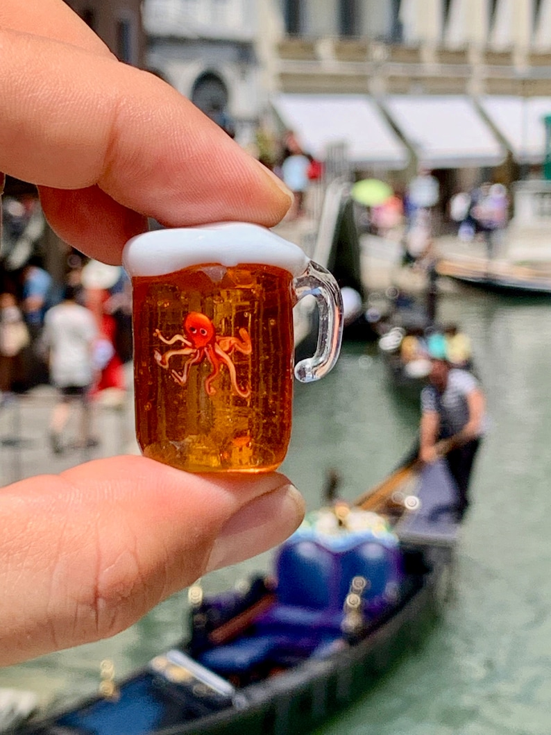Goldfish, Red Fish, or Octopus in a Beer Mug Pitcher, Murano Glass ...