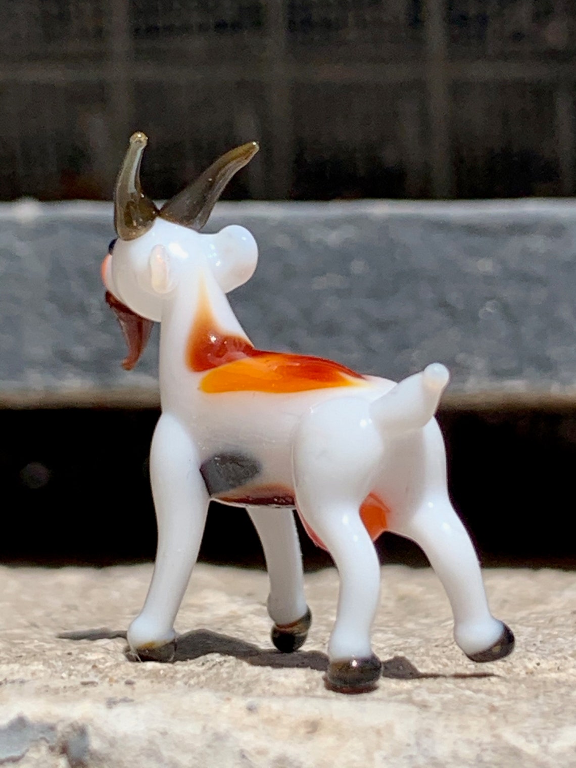 Goat figurine Murano glass miniature lampworked in Venice | Etsy