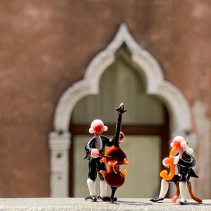 Whole Orchestra Musicians Miniatures. Murano Glass Concert Players ...