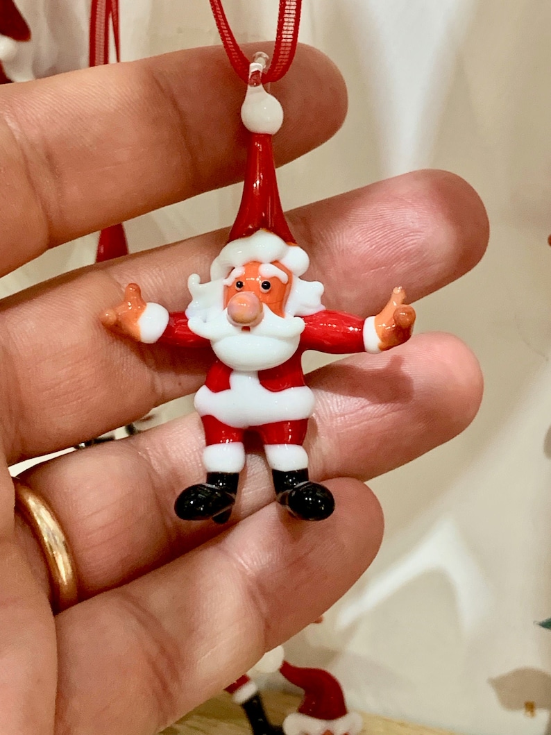Glass Pendant Santa Claus Classic Murano Glass Christmas - Etsy