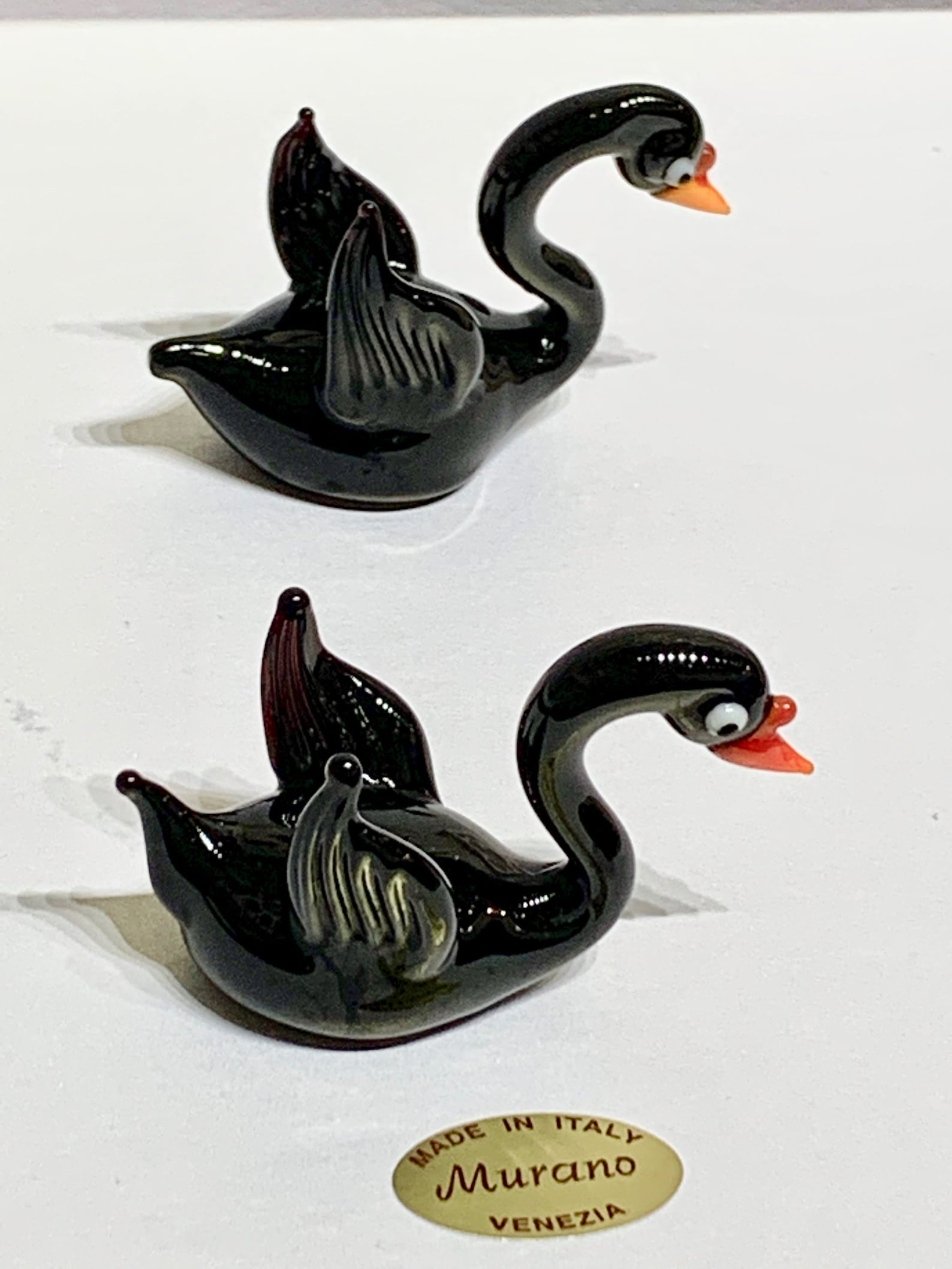 Black Swan, Murano Glass Figurine by Umberto Ragazzi - Etsy