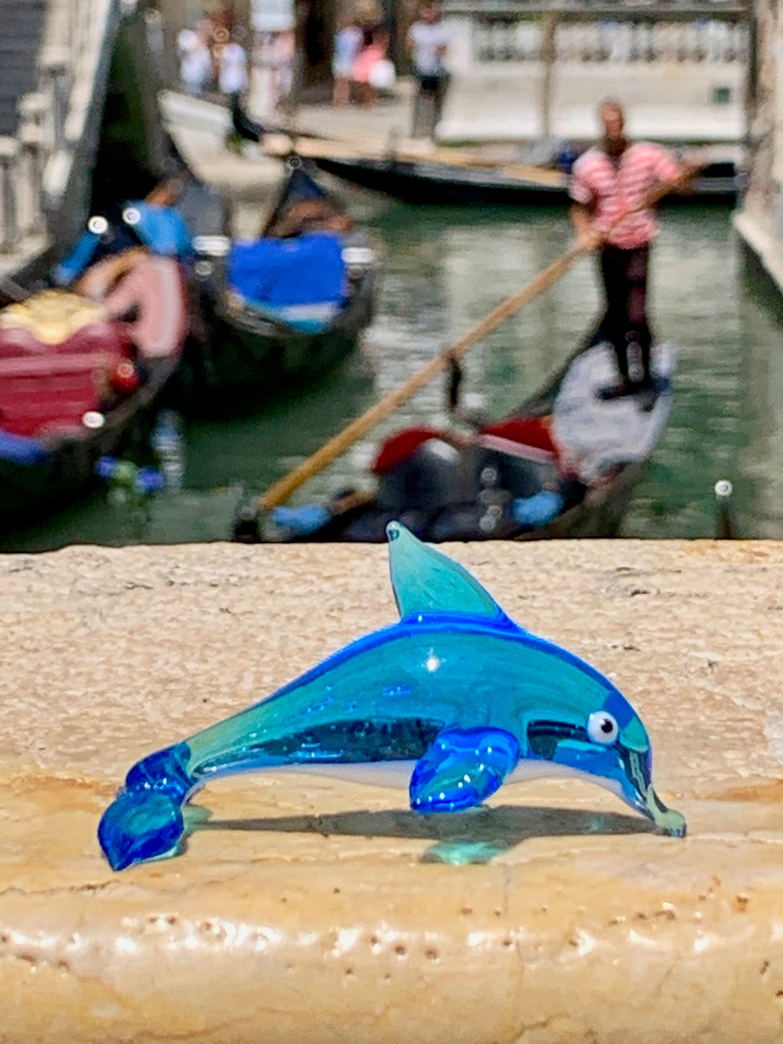 Murano glass Dolphin sculpture handmade in Venice. Transparent | Etsy