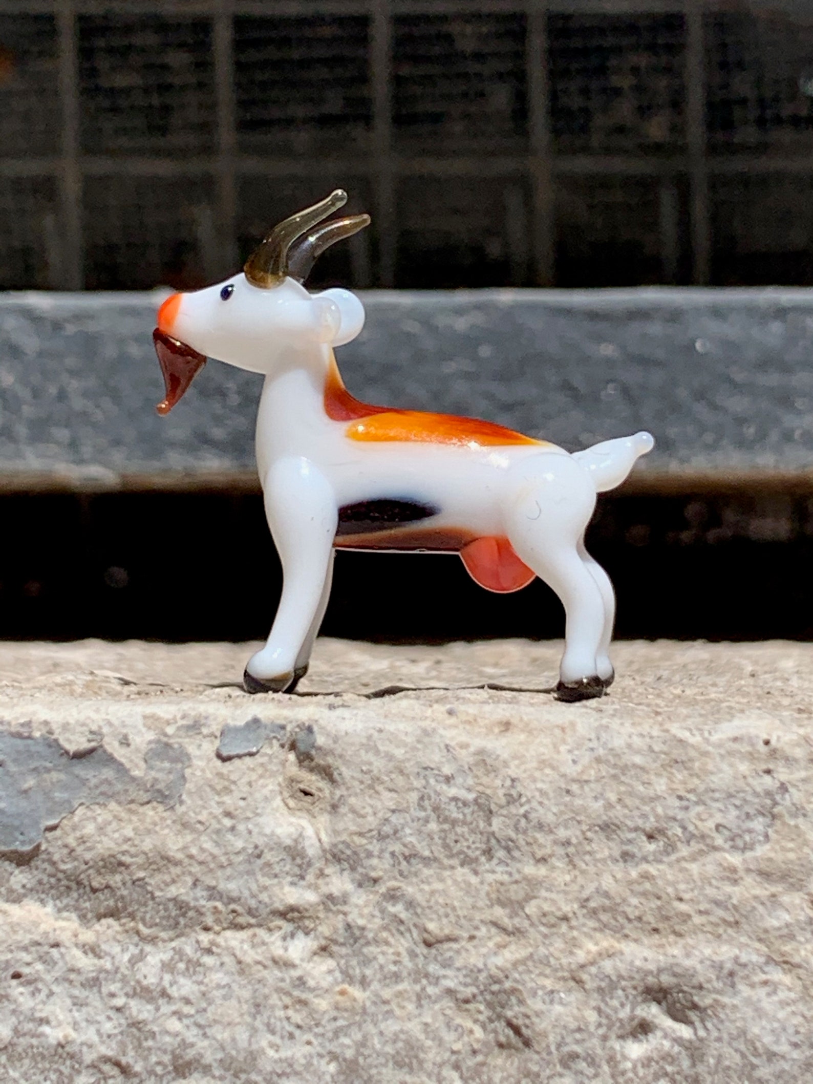 Goat Figurine Murano Glass Miniature Lampworked in Venice - Etsy