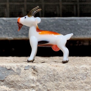 Goat Figurine, Murano Glass Miniature Lampworked in Venice - Etsy