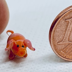 Tiny Pig, Genuine Murano Glass Piglet Miniature. I Make Glass Figurines ...