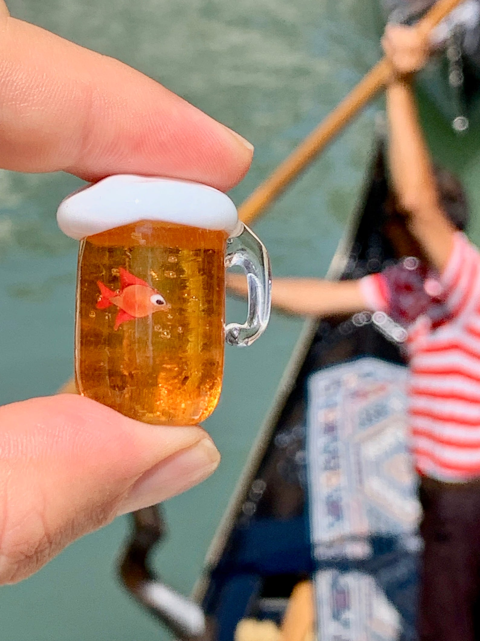 Goldfish, Red Fish, or Octopus in a Beer Mug Pitcher, Murano Glass ...