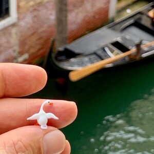 Little Goose, Micro Glass Animal Figurine, Sculpture, Statuette Made ...