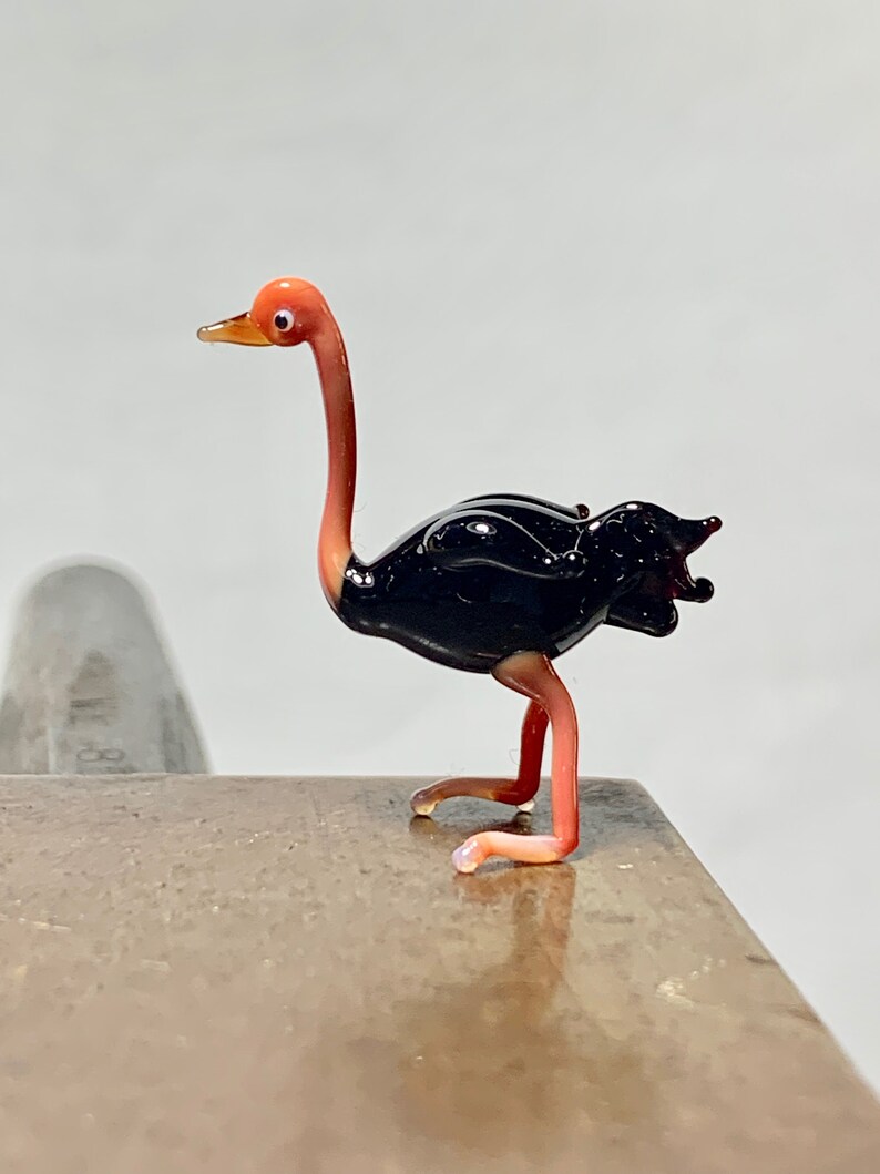 Small Glass Ostrich Miniature Micro Figurine Made in Venice | Etsy