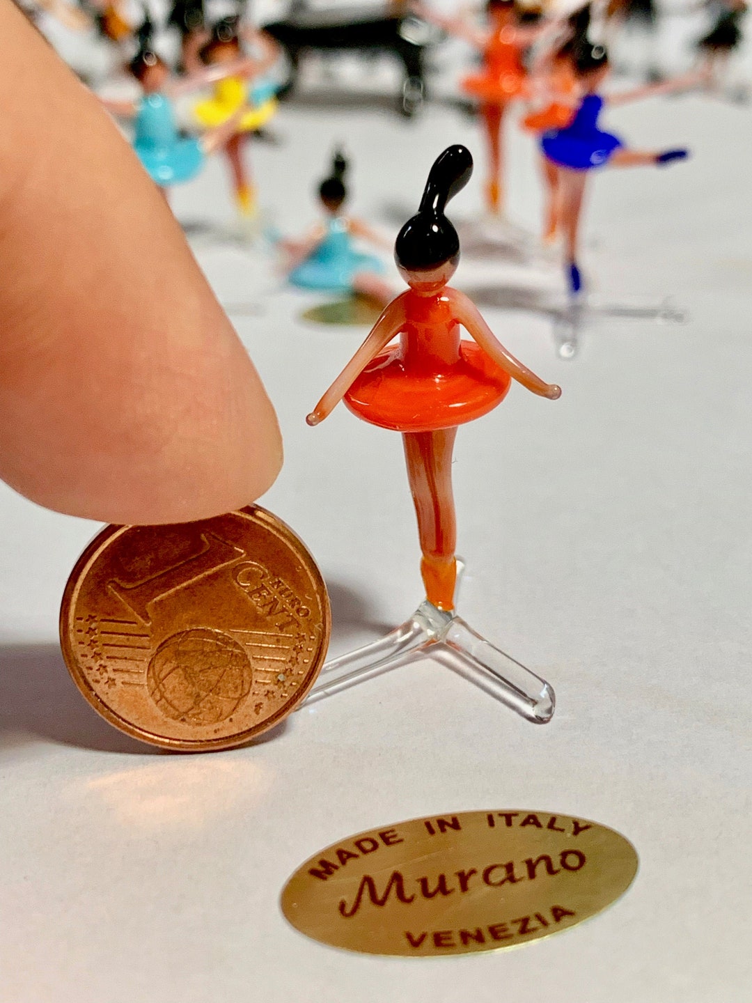 Ballerina Dancer Figurine, Murano Glass Ballet Dancer Sculpture Made in ...