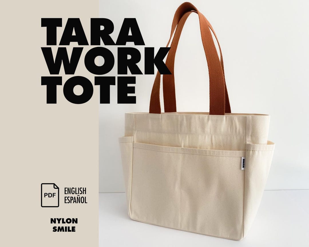 Large Tote Bag Sewing Pattern, Fabric Bag Pattern With Pockets, Shopper ...