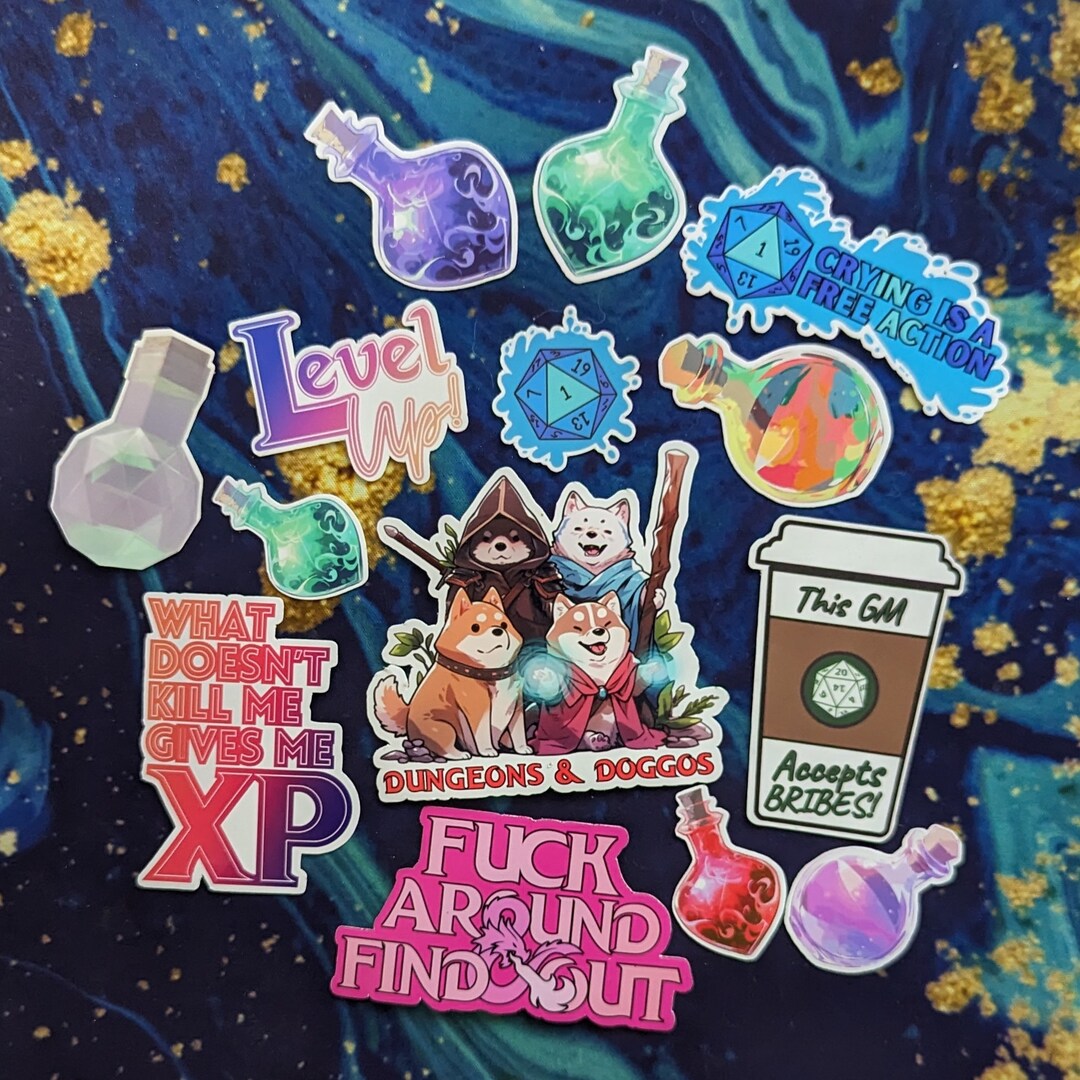 D&D Sticker Pack 14PC - Etsy
