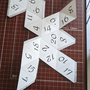 PRINTABLE Paper D20 Rollable Dice - Digital Product - Etsy