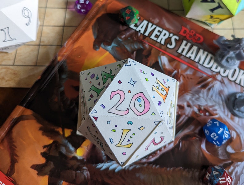 Paper D20 Rollable Dice Box SVG FILE Digital Product - Etsy Australia