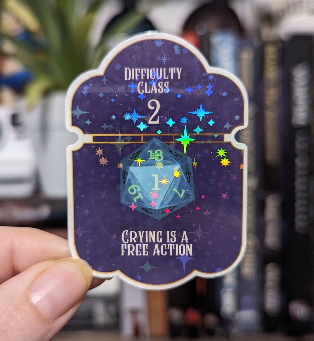 Crying is a Free Action | Bg3 Inspired | Waterproof | Sparkle ...