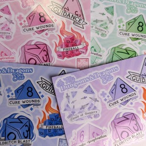 Dungeons and Dragons Sticker Sheet | DND | Laminated, Waterproof | in ...