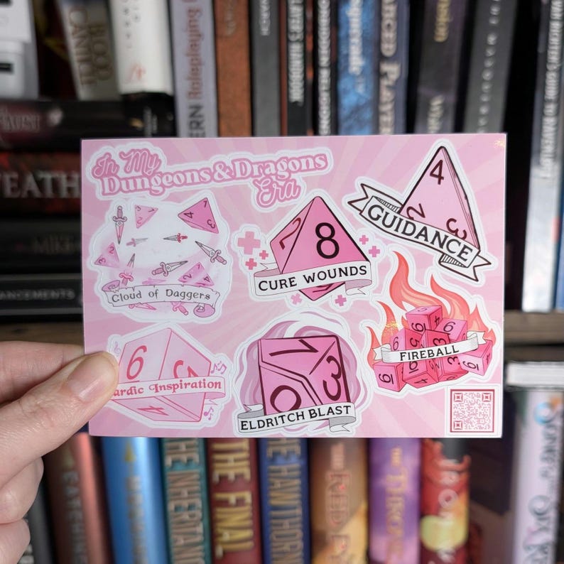 Dungeons and Dragons Sticker Sheet | DND | Laminated, Waterproof | in ...