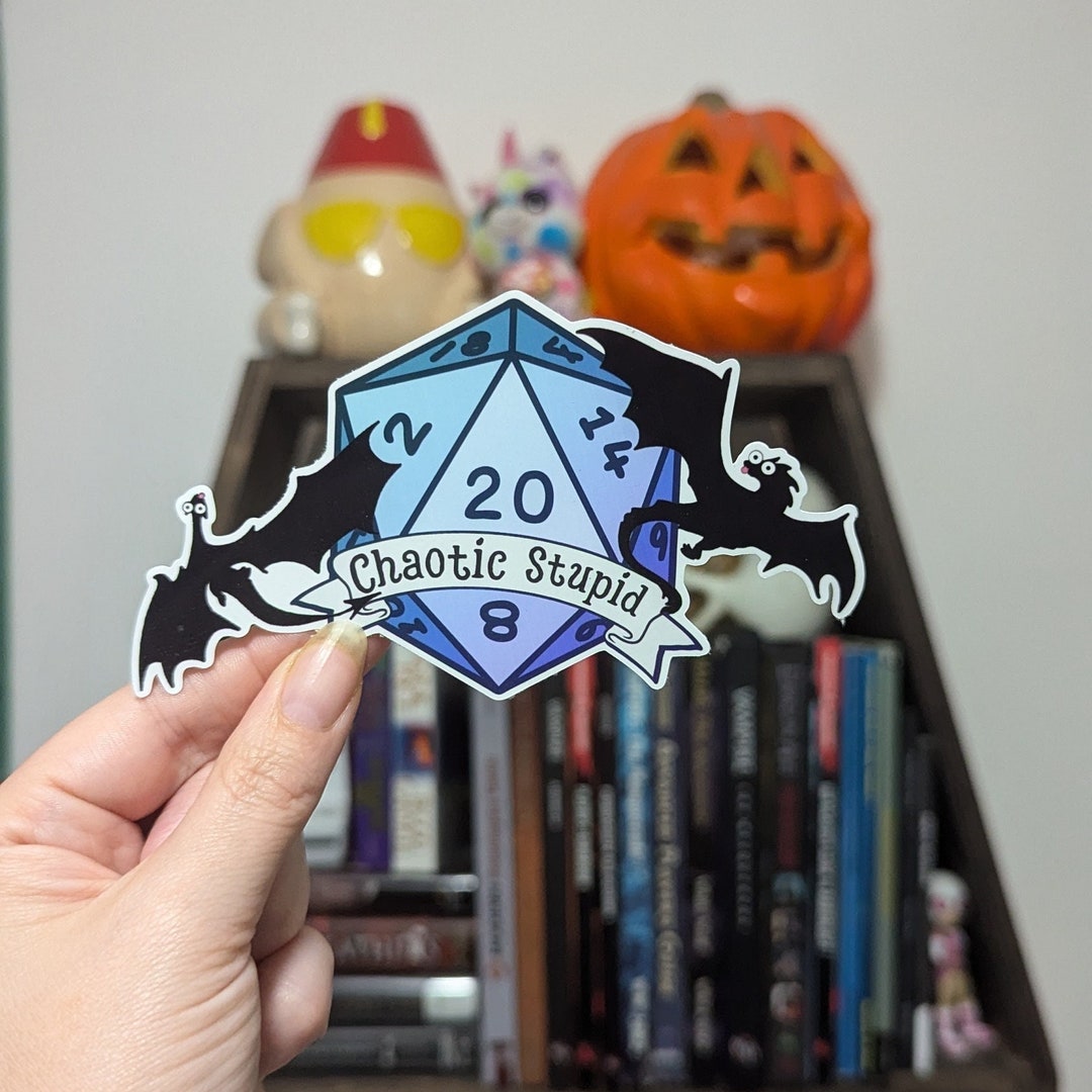 Chaotic Stupid D20 | Crit Success | Silhouette | Dragon in Flight ...