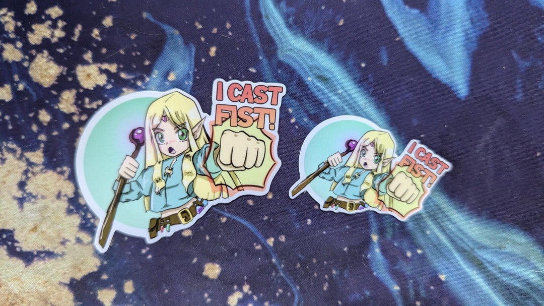 I Cast Fist! Elf DND Sticker | Pastels | Waterproof | Sparkle ...