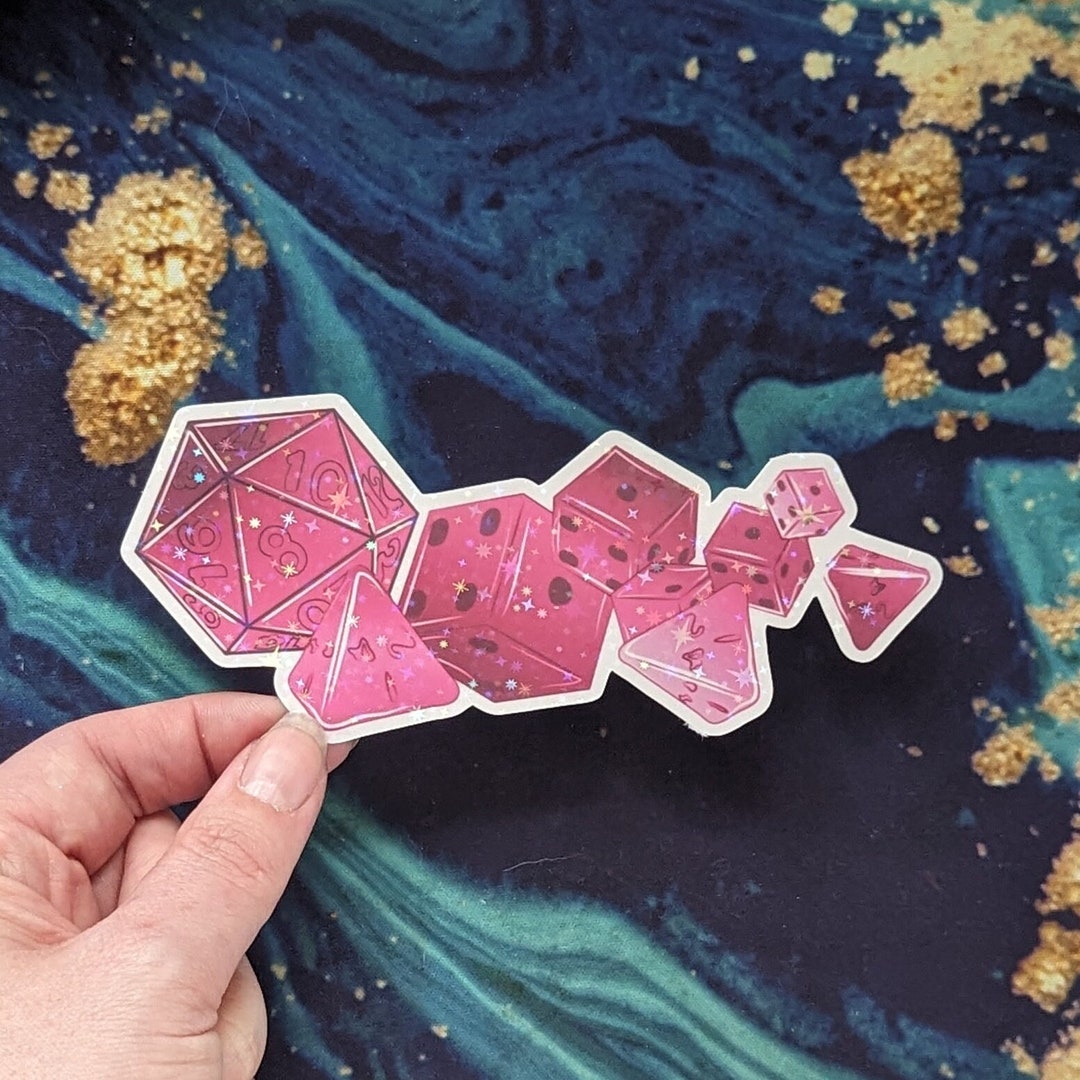 Multi Dice Sticker | Pink - Etsy