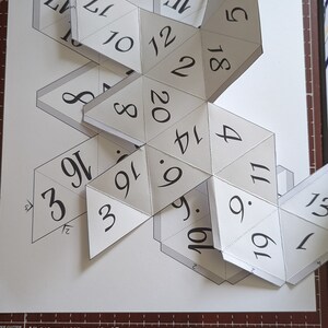 PRINTABLE Paper D20 Rollable Dice - Digital Product - Etsy