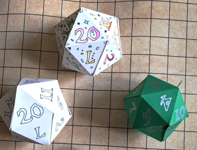Paper D20 Rollable Dice Box SVG FILE Digital Product - Etsy Australia