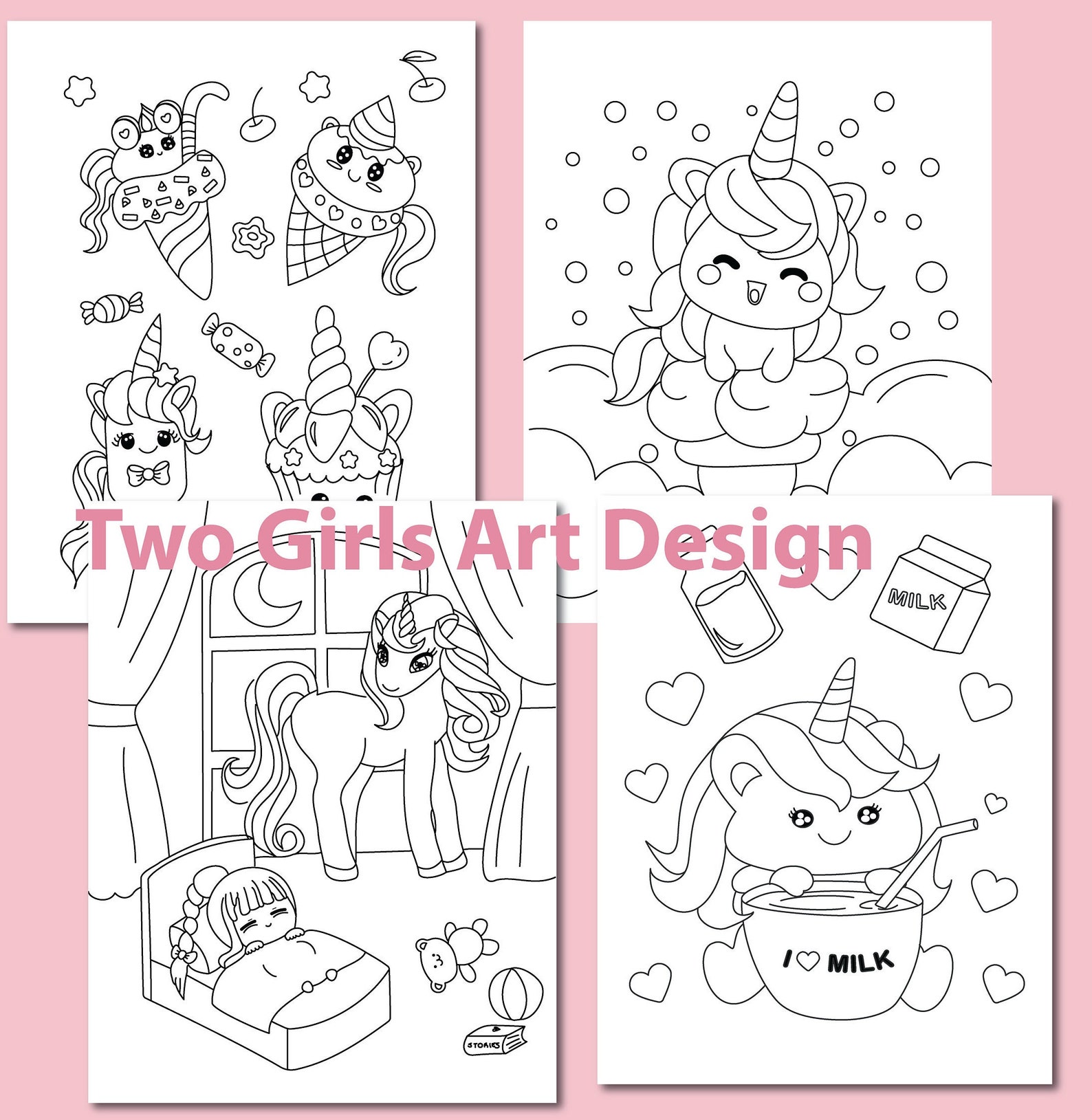 Unicorn Coloring Pages Printable for Kids Girls Coloring Page Coloring ...