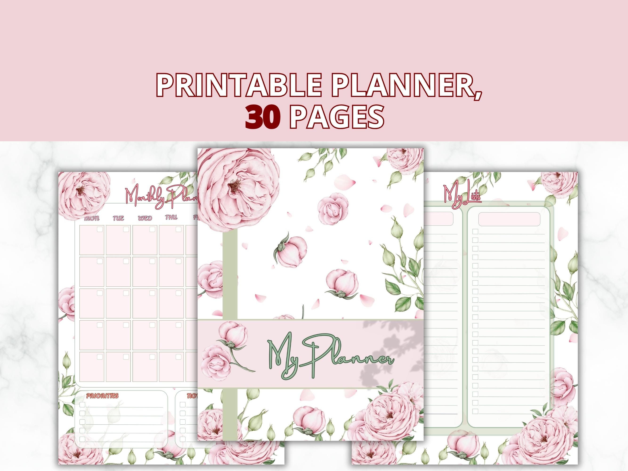 Floral Printable Planner Bundle | Printable to Do List | Daily Weekly ...