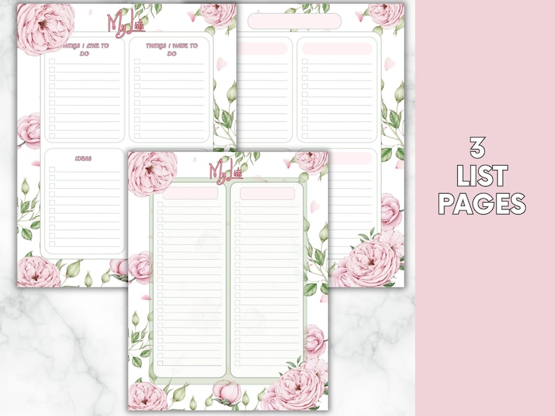 Floral Printable Planner Bundle | Printable to Do List | Daily Weekly ...