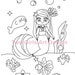 Happy Mermaids Coloring Pages Printable Coloring Page for - Etsy