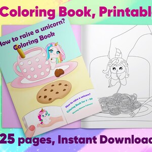 Unicorn Coloring Book Unicorn Printable Coloring Pages for Kids ...