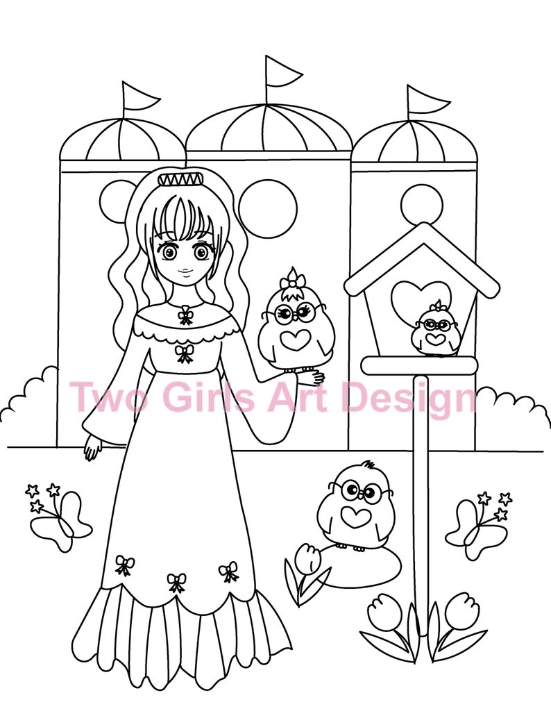 Cute Princesses, Coloring Pages, Printable Coloring Pages for Kids ...