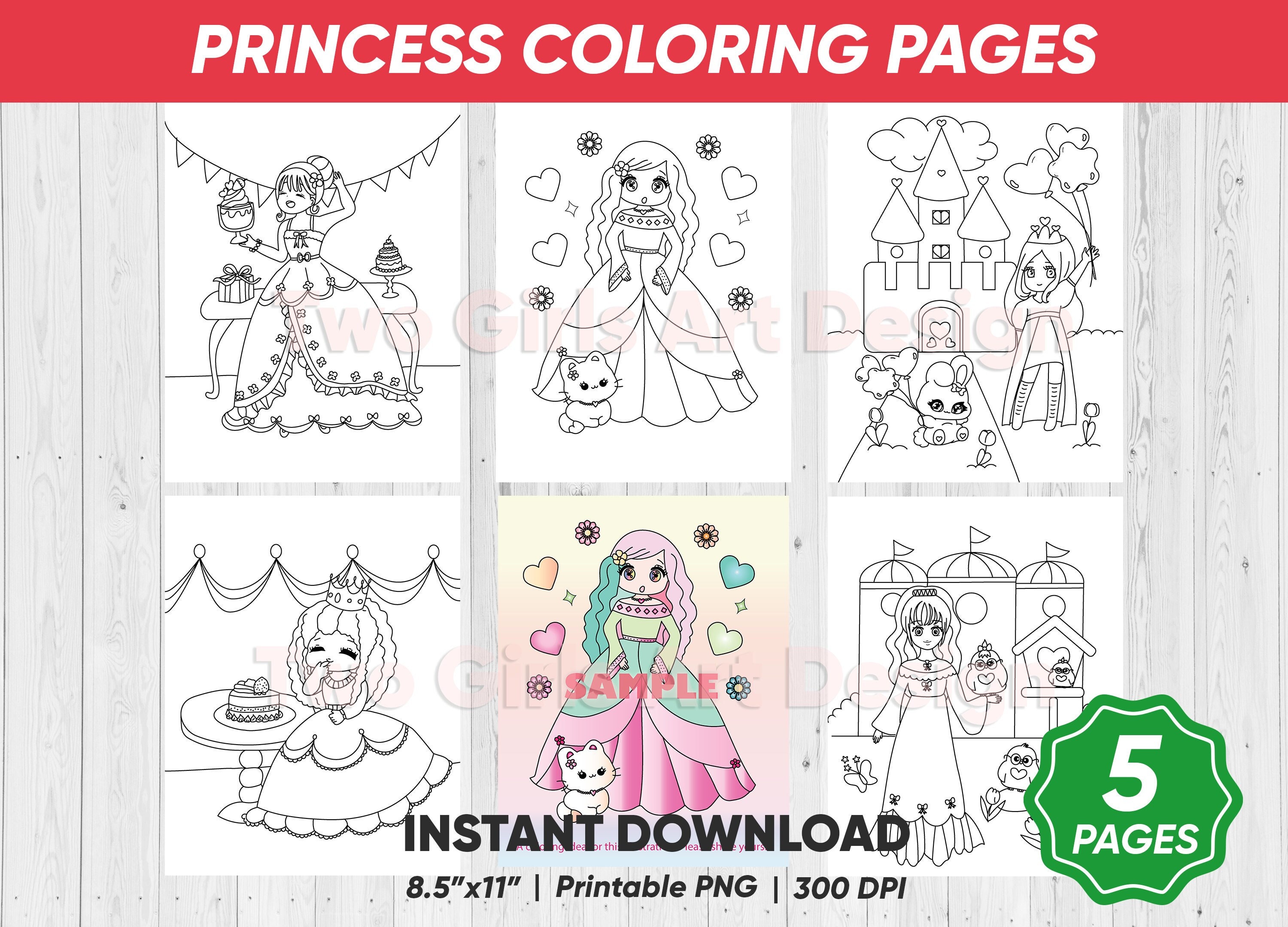Cute Princesses, Coloring Pages, Printable Coloring Pages for Kids ...