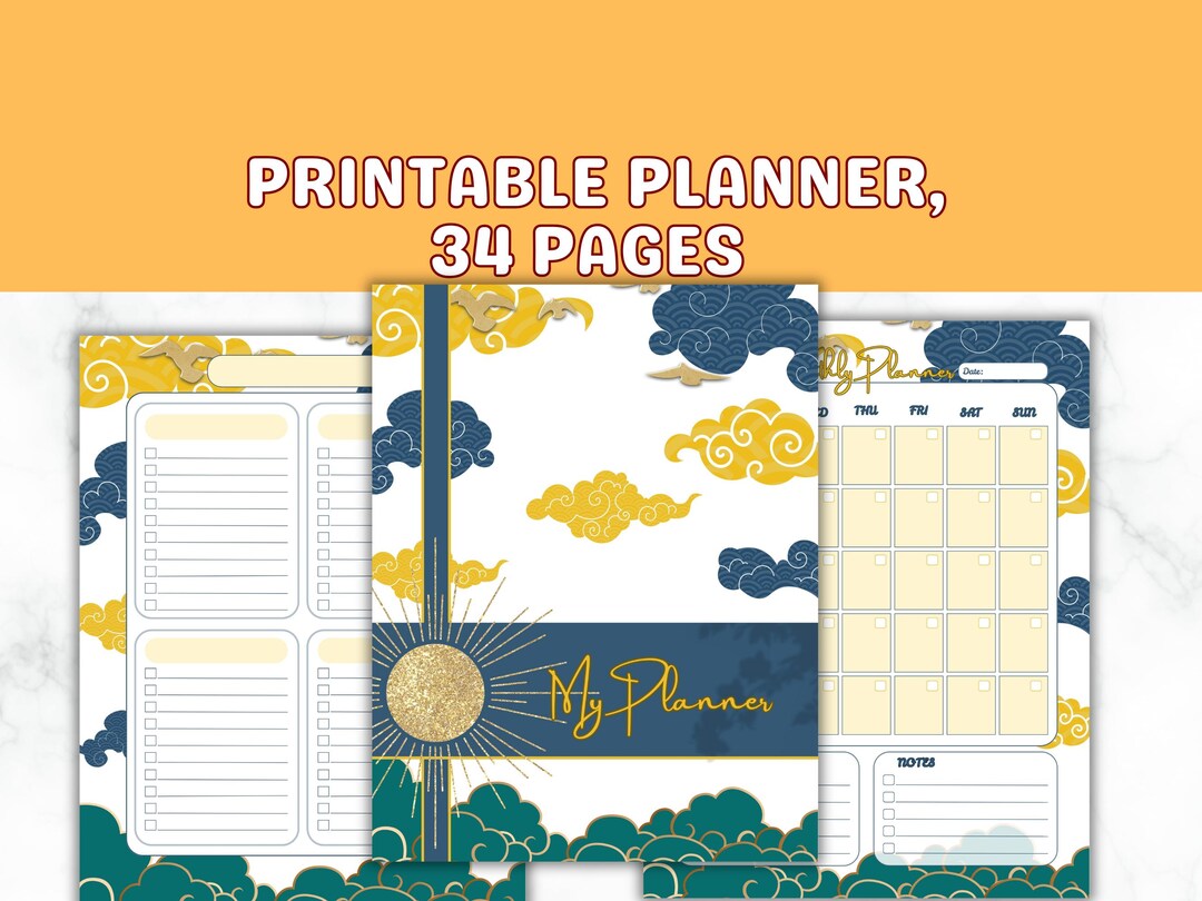 Printable Planner Bundle: Daily, Weekly & Monthly to Do List Organizer ...